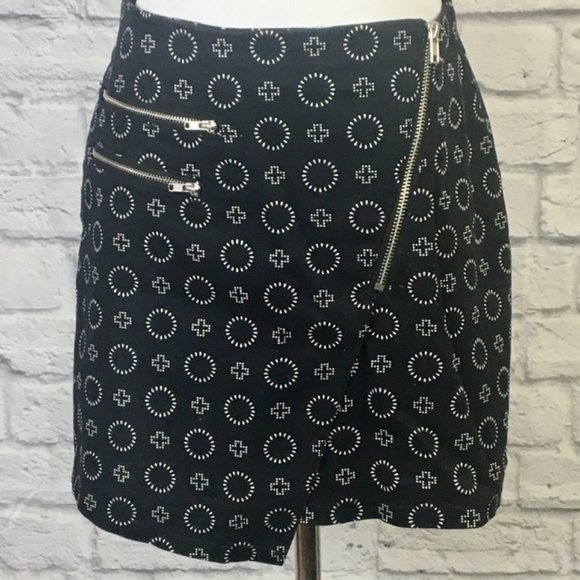 H&M | Skirts | Last Call Hm Goth Asymmetrical Mini Skirt | Poshmark